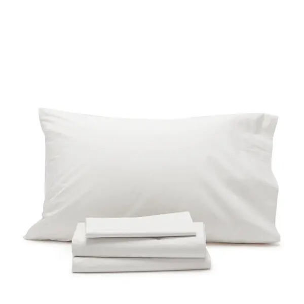 COYUCHI Refined Percale Standard Pillowcase, Pair - Alpine White