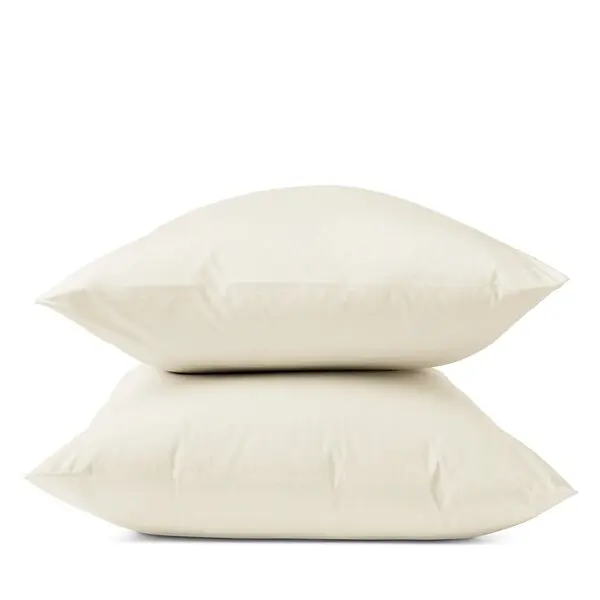 COYUCHI Refined Percale Standard Pillowcase, Pair - Undyed
