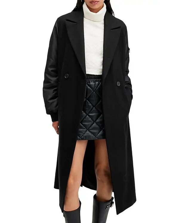 ALLSAINTS Paulah Oversized Coat - Black
