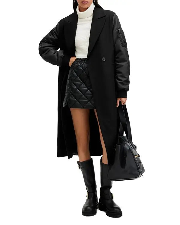 ALLSAINTS Paulah Oversized Coat - Black
