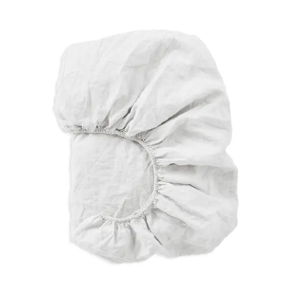 COYUCHI Relaxed 4 Piece Linen Sheet Set, Queen - White