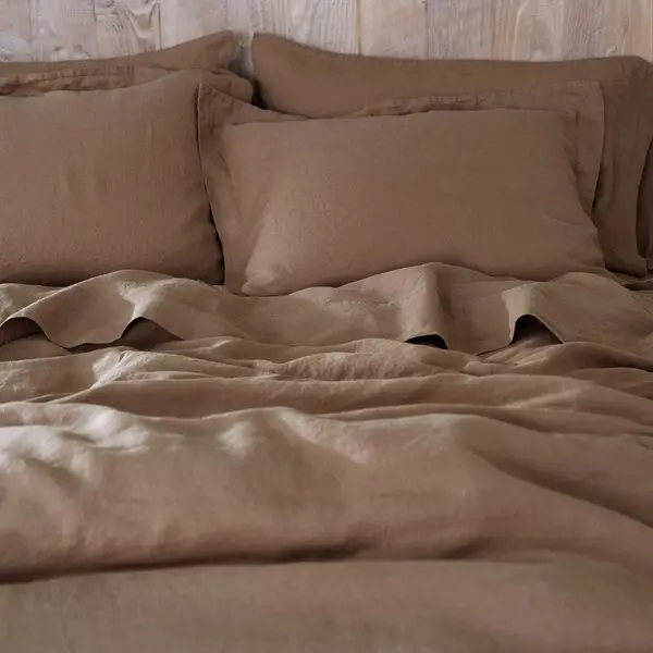COYUCHI Relaxed 4 Piece Linen Sheet Set, California King - Doe