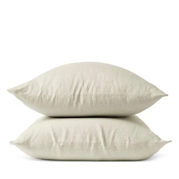 COYUCHI Relaxed Linen Standard Pillowcases, Set Of 2 - Chambray