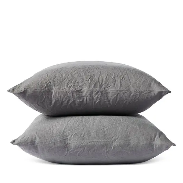 COYUCHI Relaxed Linen King Pillowcases, Set Of 2 - Slate