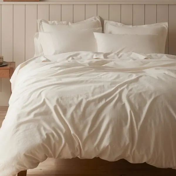 COYUCHI Cloud Soft 4 Piece Sateen Sheet Set, California King - Undyed