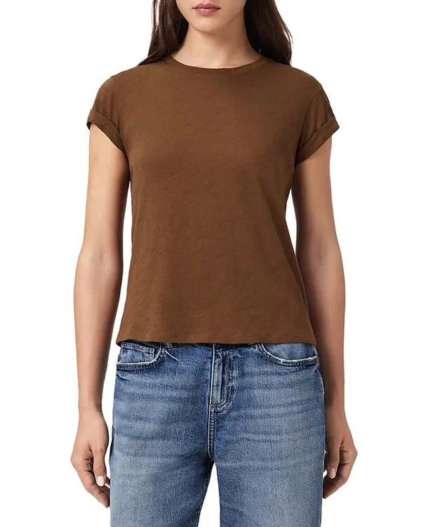 ALLSAINTS Anna Cotton Tee - Cognac Brown