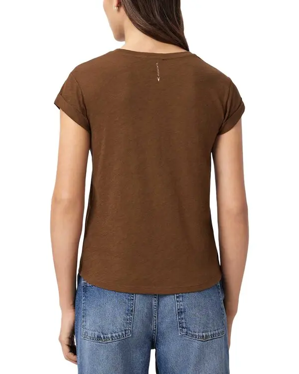 ALLSAINTS Anna Cotton Tee - Cognac Brown