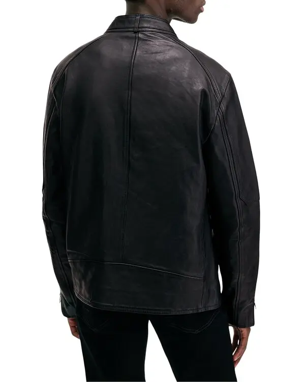 ALLSAINTS Cora Slim Fit Zip-up Jacket - Jet Black