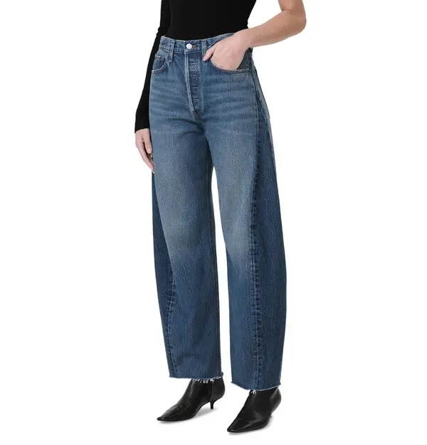 AGOLDE Luna High Rise Tapered Jeans - Split