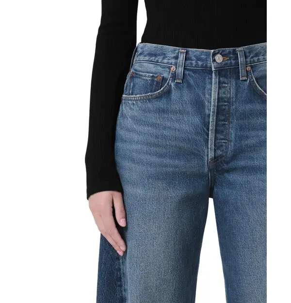 AGOLDE Luna High Rise Tapered Jeans - Split