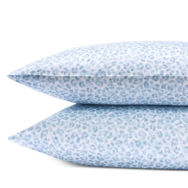 SKY Leopard Sateen Sheet Set Exclusive - Blue/leopard