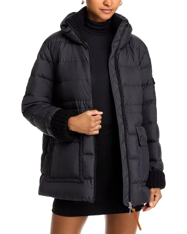 Moncler Baux Coat Black Editorialist