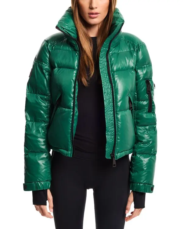 Sam. Freestyle Cropped Puffer Coat - Grass