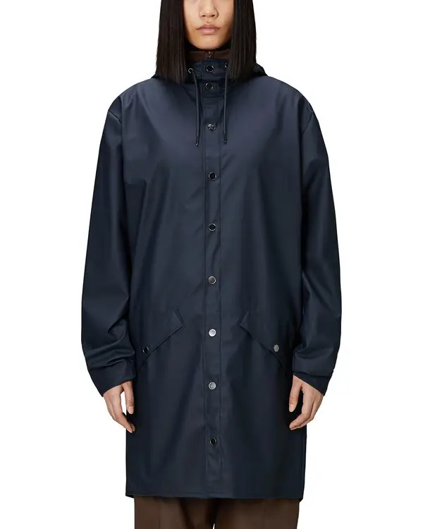 Rains Long Rain Jacket - Navy