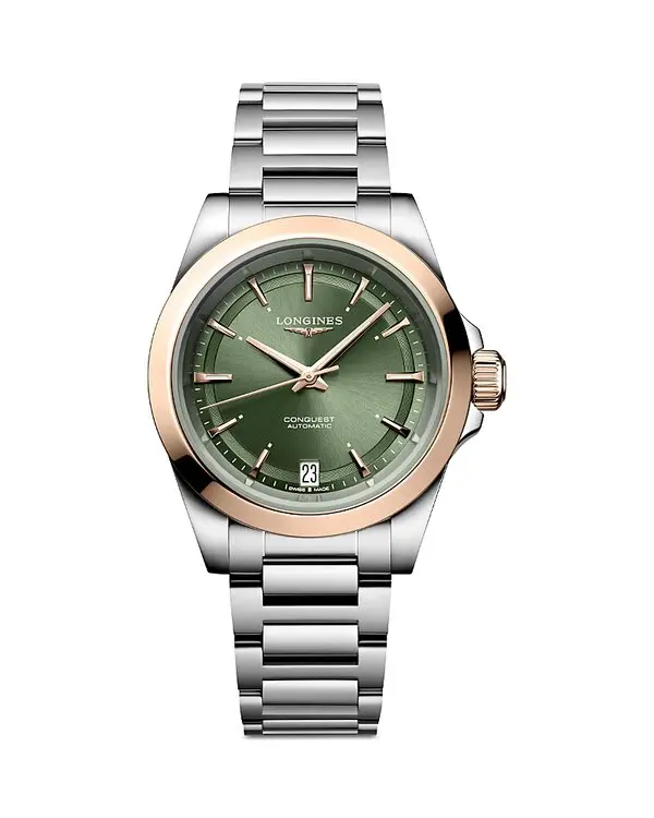 LONGINES Conquest Sunray Green Watch - Green/silver