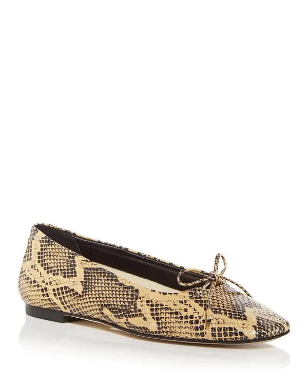 AeydĒ Delfina Embossed Ballet Flats - Latte