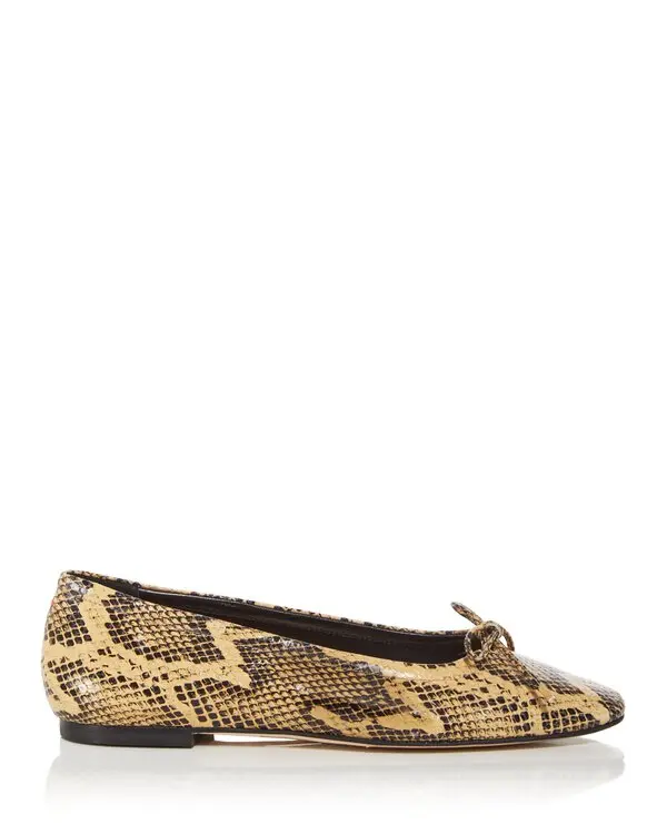 AeydĒ Delfina Embossed Ballet Flats - Latte