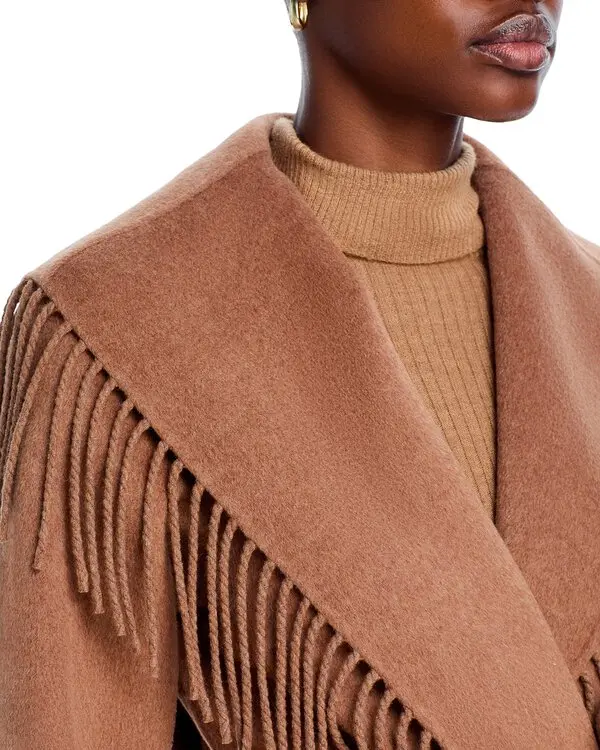Simkhai Carrie Fringe Coat - Camel