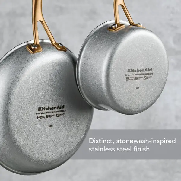 KITCHENAID Antique Finish 5 Ply Clad 10 Piece Cookware Set