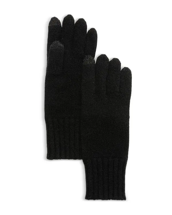 Bloomingdale'S Rib Tech Gloves - Black