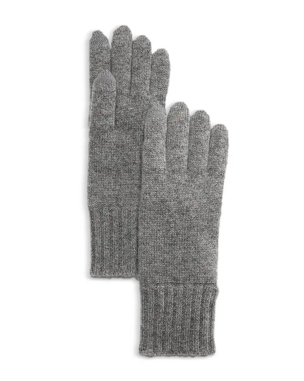 Bloomingdale'S Rib Tech Gloves - Cement