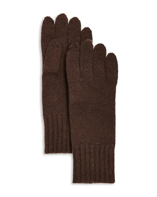 Bloomingdale'S Rib Tech Gloves - Chocolate