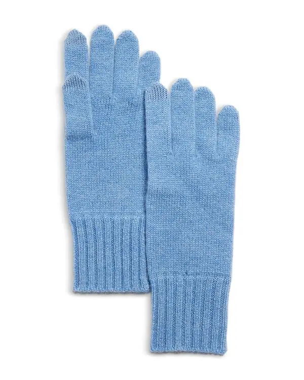 Bloomingdale'S Rib Tech Gloves - Heather Blue