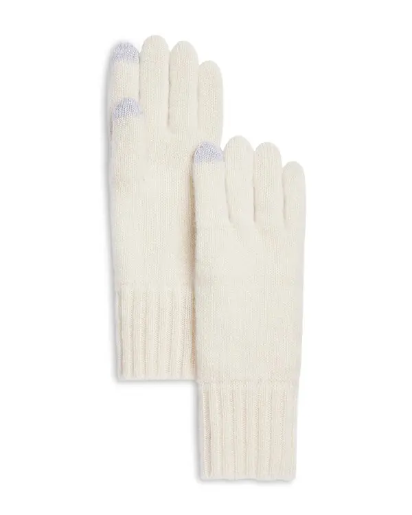 Bloomingdale'S Rib Tech Gloves - Ivory
