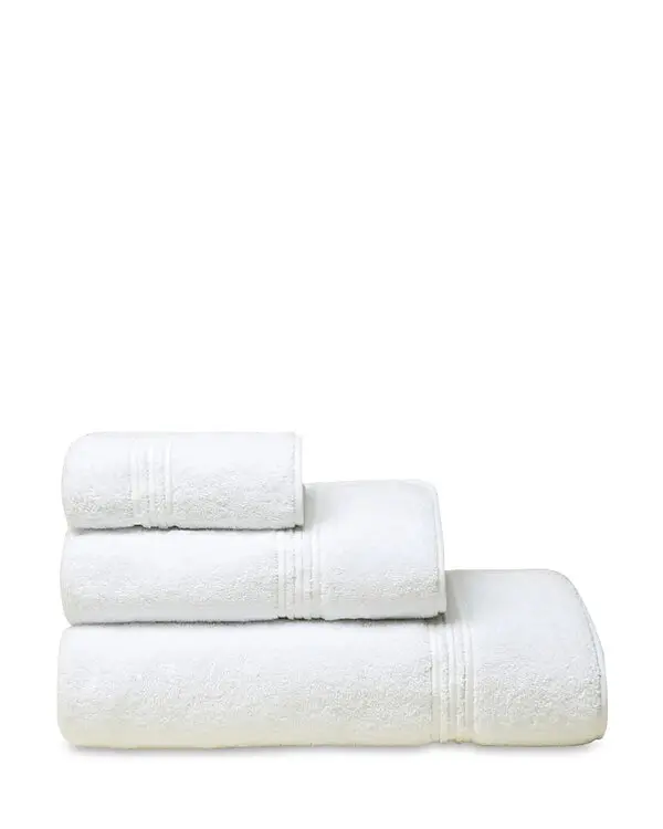 PRATESI Tre Righe Washcloth - White/white