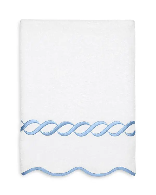 PRATESI Treccia Hand Towel - White/medium Blue