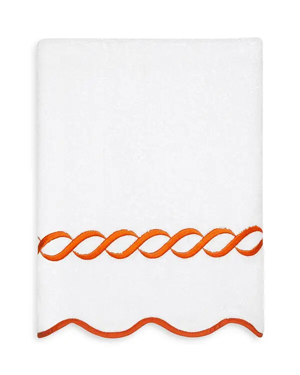 PRATESI Treccia Hand Towel - White/orange