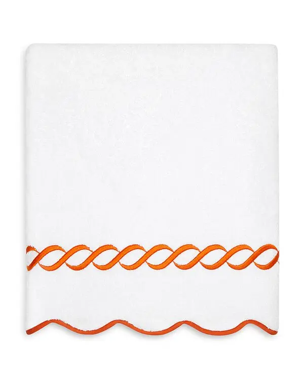 PRATESI Treccia Bath Towel - White/orange