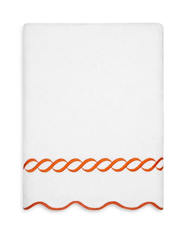 PRATESI Treccia Bath Sheet - White/orange