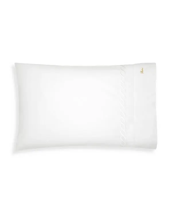 PRATESI Treccia Moderno Pillowcase, Standard, Set Of 2 - White/white