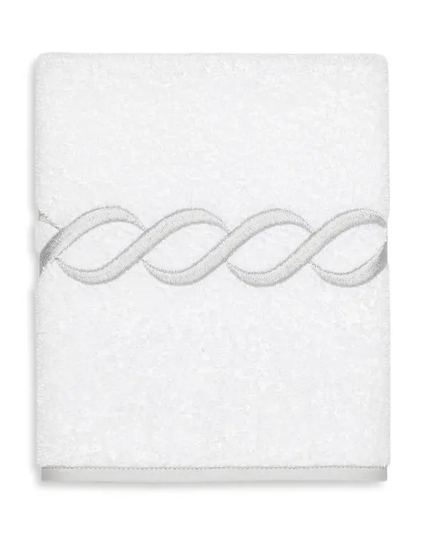 PRATESI Treccia Moderno Washcloth - White/sterling