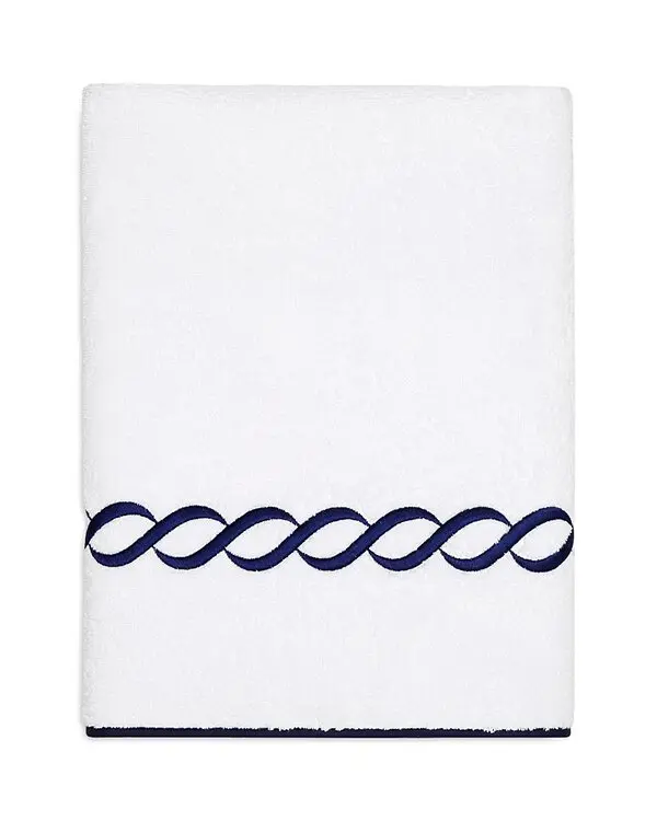 PRATESI Treccia Moderno Hand Towel - White/navy