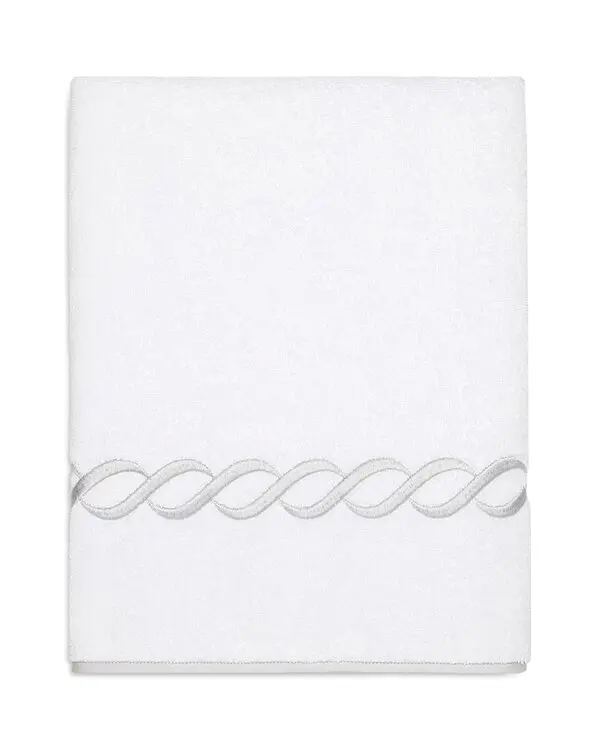 PRATESI Treccia Moderno Hand Towel - White/sterling