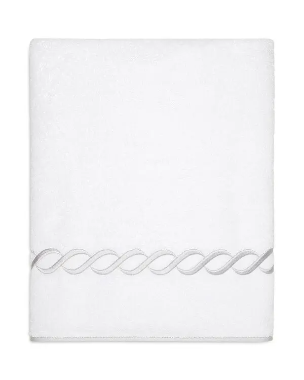 PRATESI Treccia Moderno Bath Towel - White/sterling