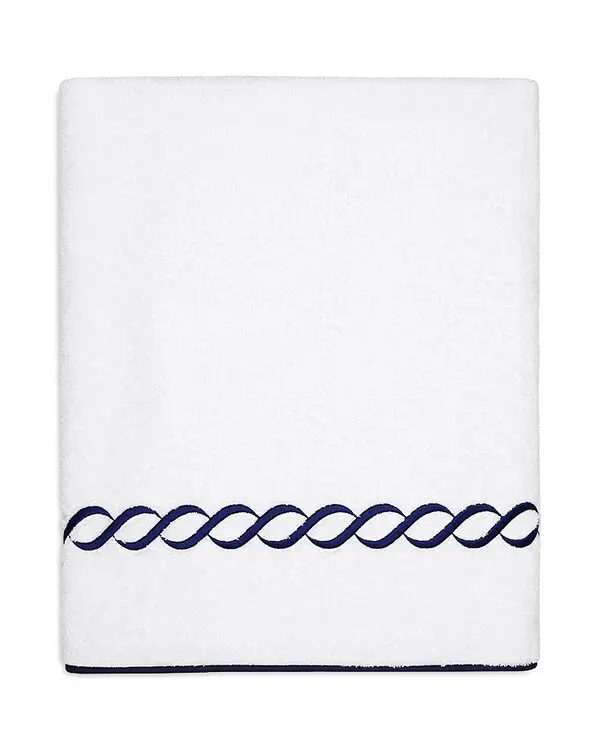 PRATESI Treccia Moderno Bath Sheet - White/navy