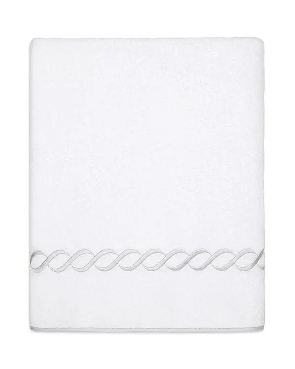 PRATESI Treccia Moderno Bath Sheet - White/sterling