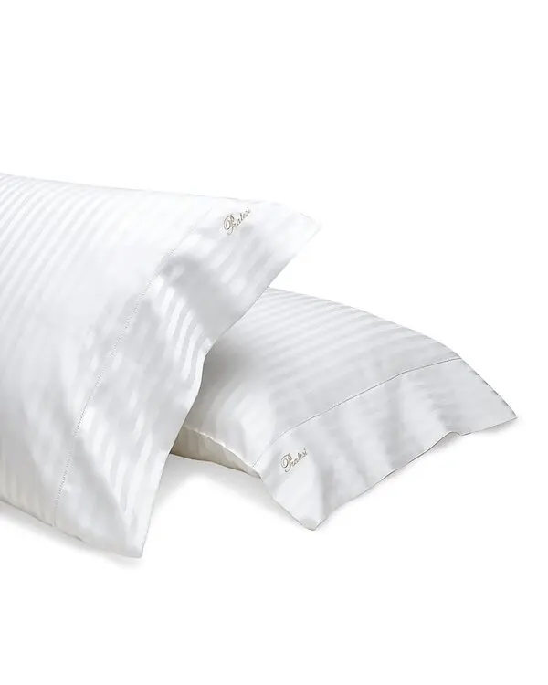PRATESI Raso Rigato King Pillowcase, Set Of 2 - White