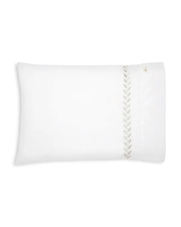 PRATESI Federico King Pillowcase, Set Of 2 - White/antique Silver