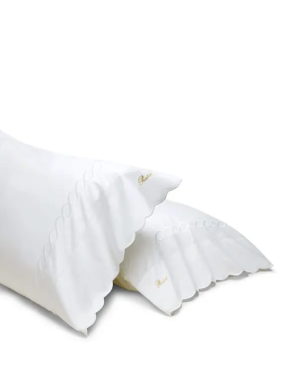 PRATESI Treccia Queen Pillowcases, Set Of 2 - White/white