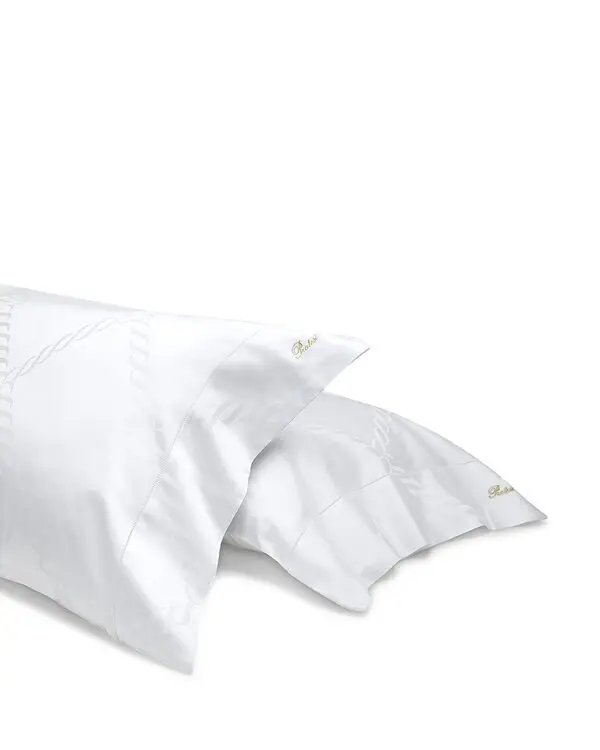 PRATESI Ori Treccia Queen Pillowcase Set - White