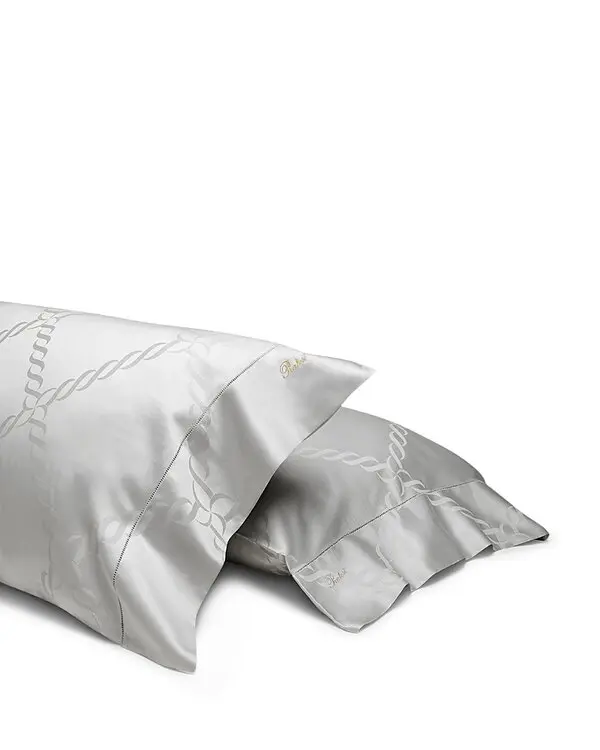 PRATESI Ori Treccia Standard Pillowcase Set - Sterling