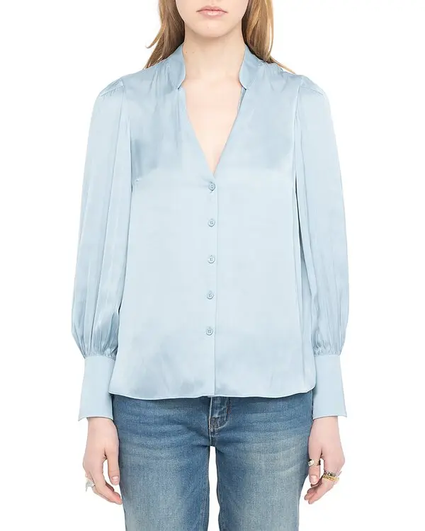 Zadig&Voltaire Tinous Satin Shirt - Sky
