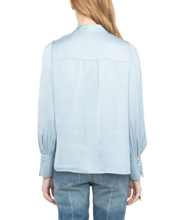 Zadig&Voltaire Tinous Satin Shirt - Sky