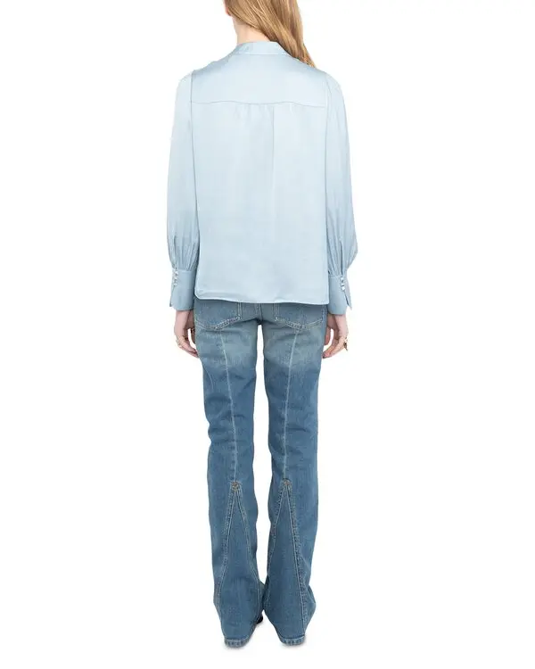 Zadig&Voltaire Tinous Satin Shirt - Sky
