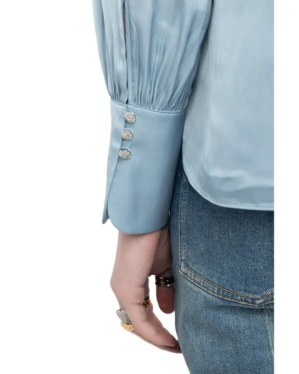 Zadig&Voltaire Tinous Satin Shirt - Sky