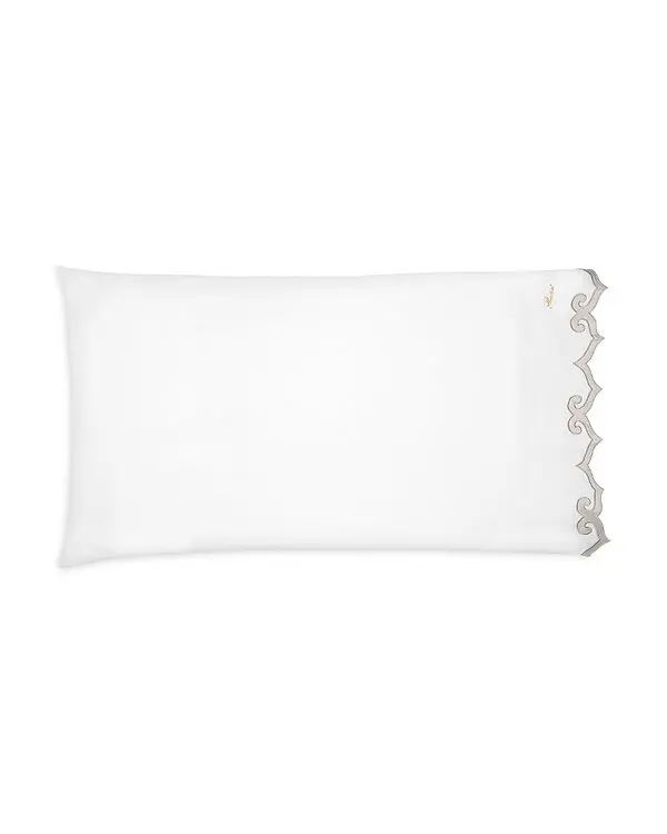 PRATESI Marrakesh King Pillowcase Set - White/sterling